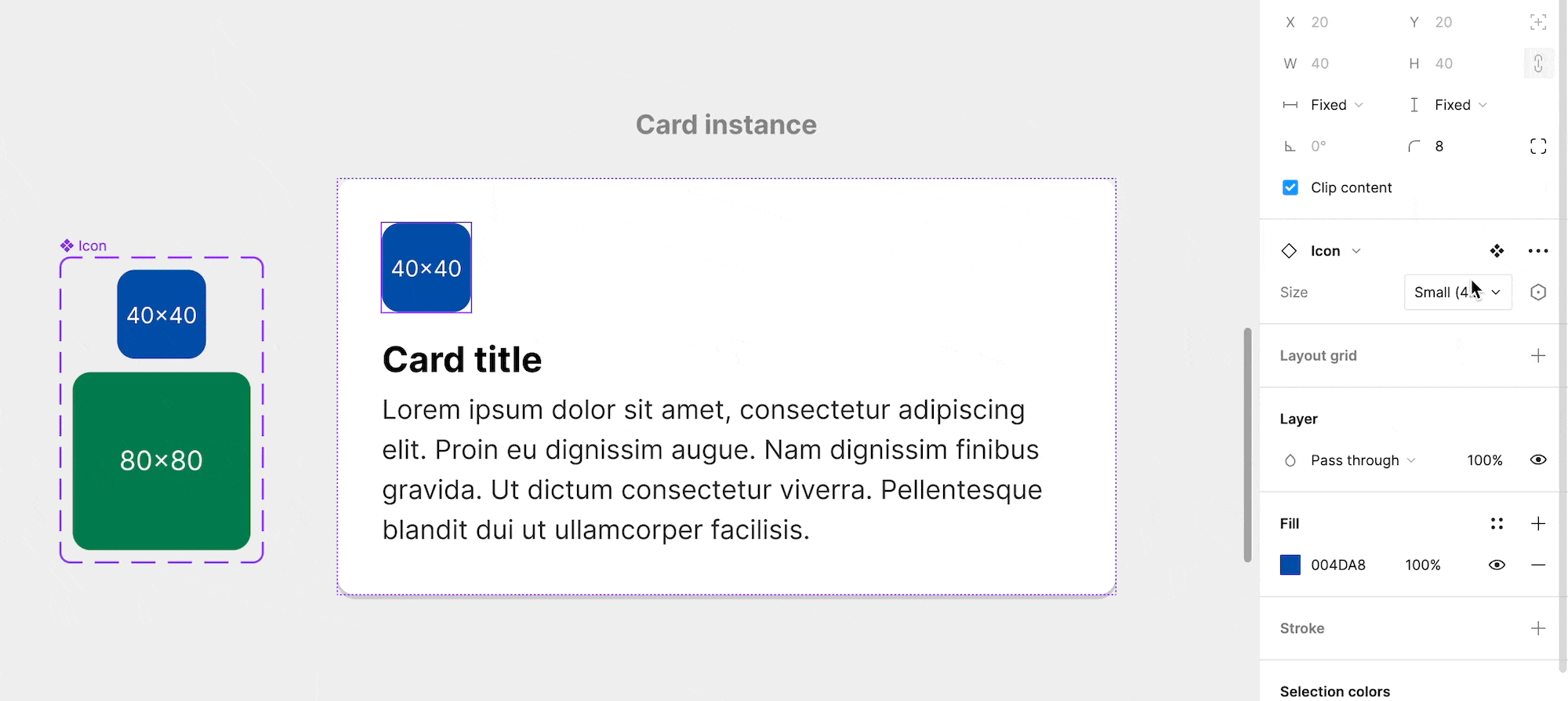 How to Resize Elements of a Component Instance — Figma